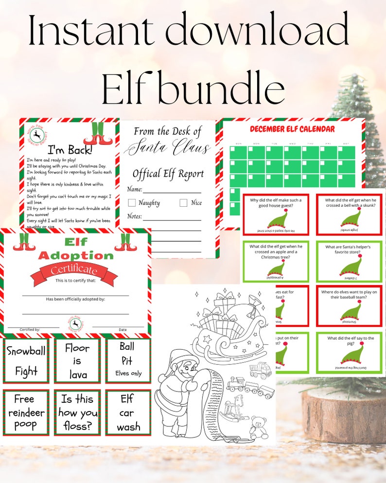 Printable Elf Kit, Elf Bundle, Elf Ideas, Christmas Elf, Elf Printable ...