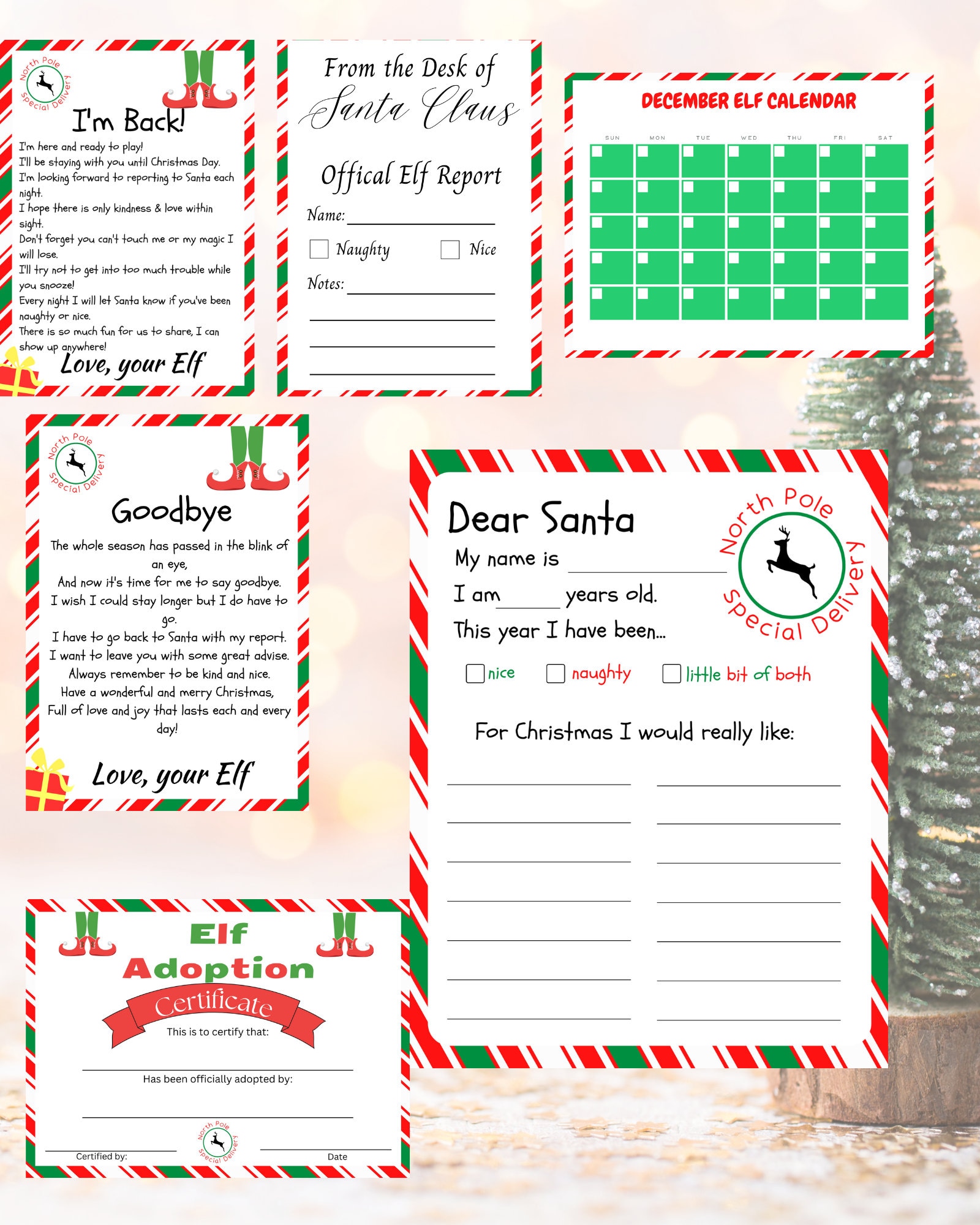 Printable Elf Kit, Elf Bundle, Elf Ideas, Christmas Elf, Elf Printable ...
