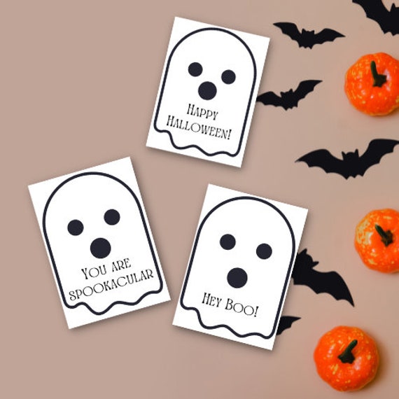 Halloween Ghost Tags-printable Halloween Fun-goodie Bag-trick - Etsy