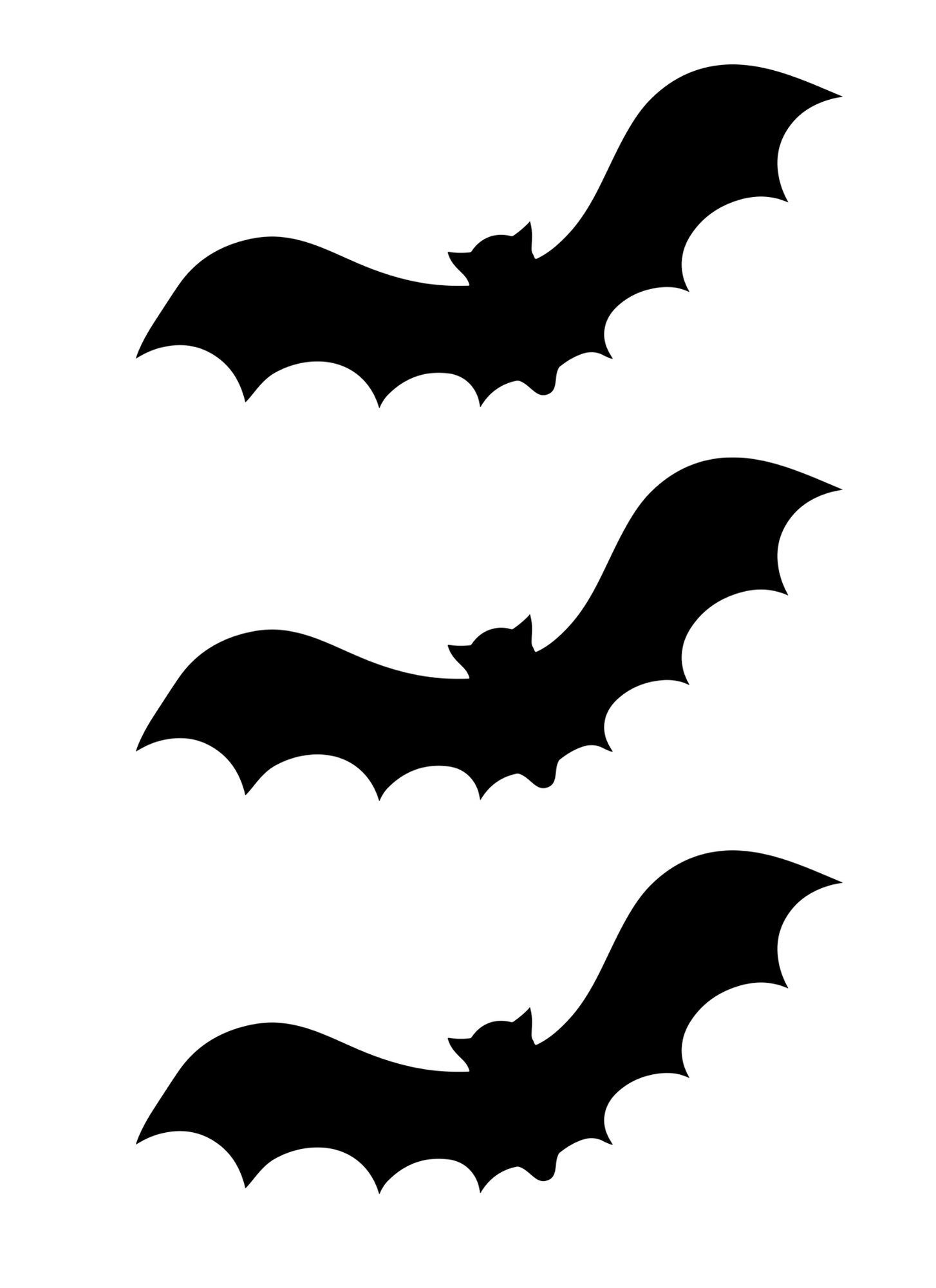 6 Inch Bat Template, Shape Template, Halloween Bat, Diy Decor ...