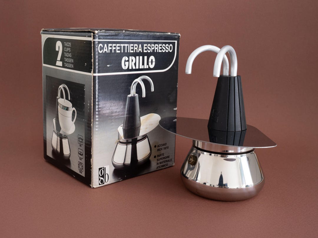 Vintage 2 Cups GB GRILLO Italian Coffe Maker, Minimalist Small Guido ...
