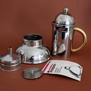 80s Italian Coffee Maker "inoxpran Orchidea Gold Line", Vintage ...