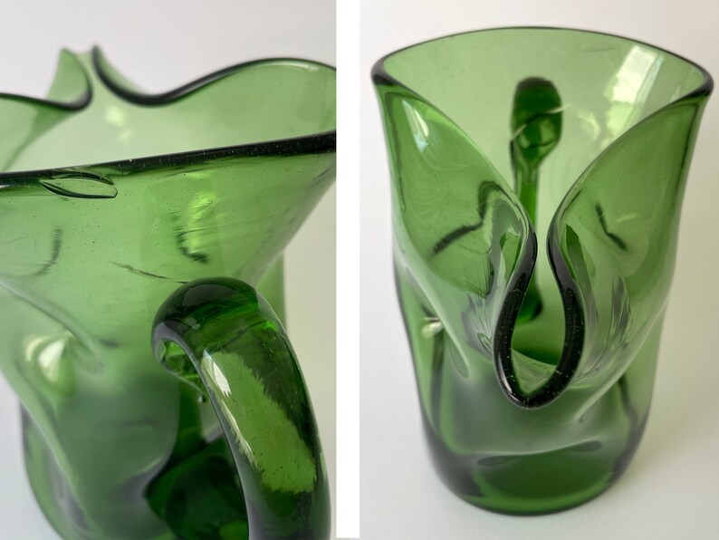 Empoli Green Murano Glass Water Pitcher Rare Italian - Etsy