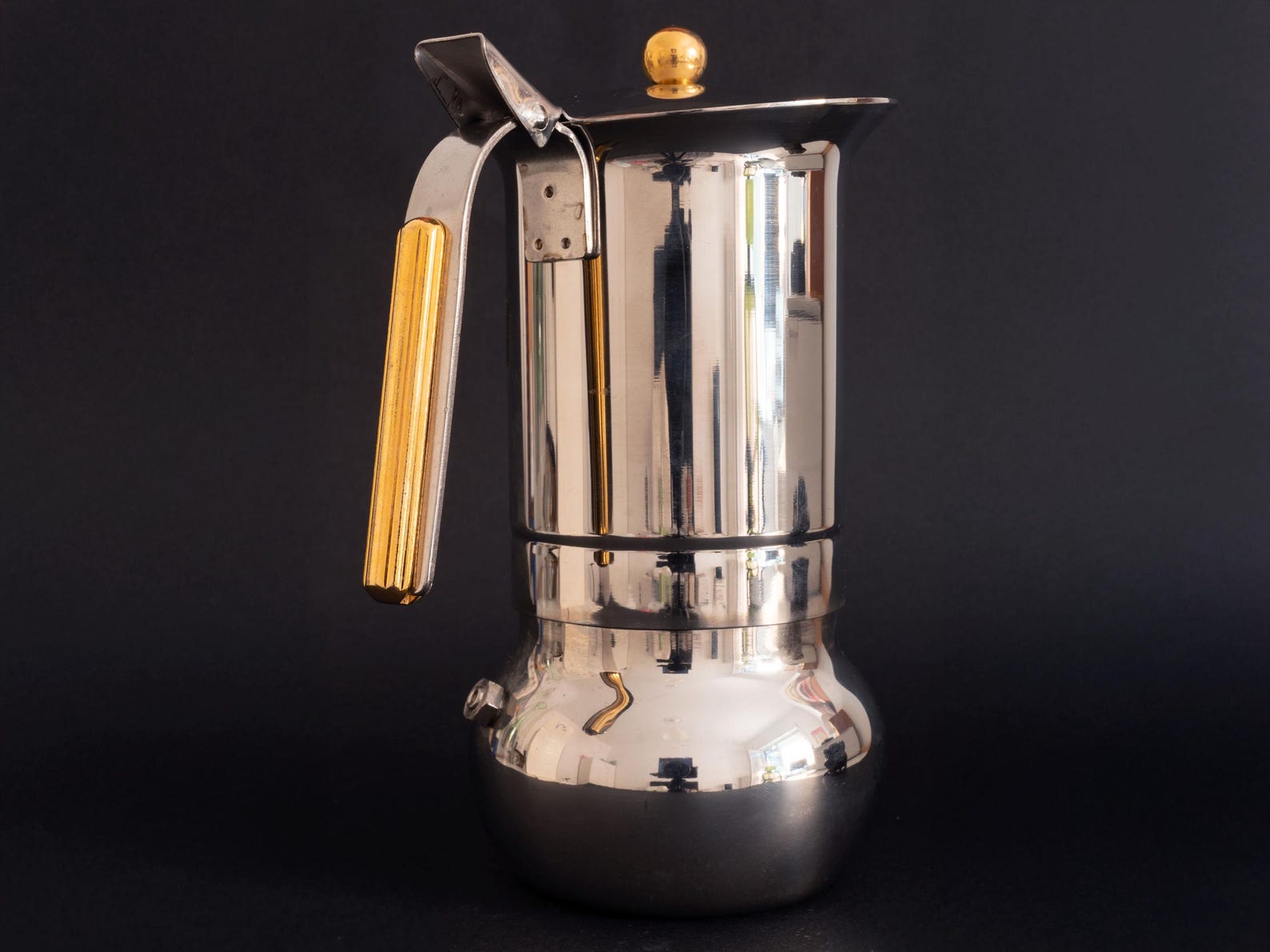 Vintage Italian "amore" Moka Pot, Stainless Still Stovetop Coffee Maker ...