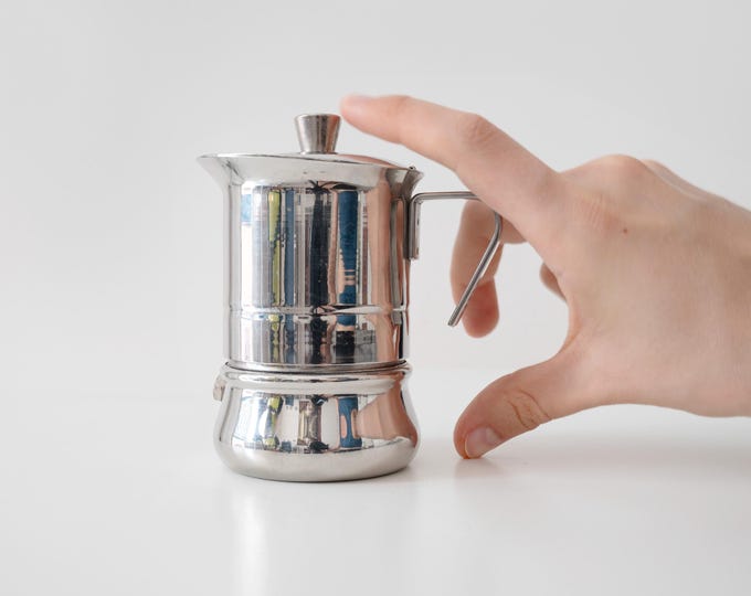 Small 1 Cup Italian Coffee Maker, Tiny Minimalist Mid Century Modern ...