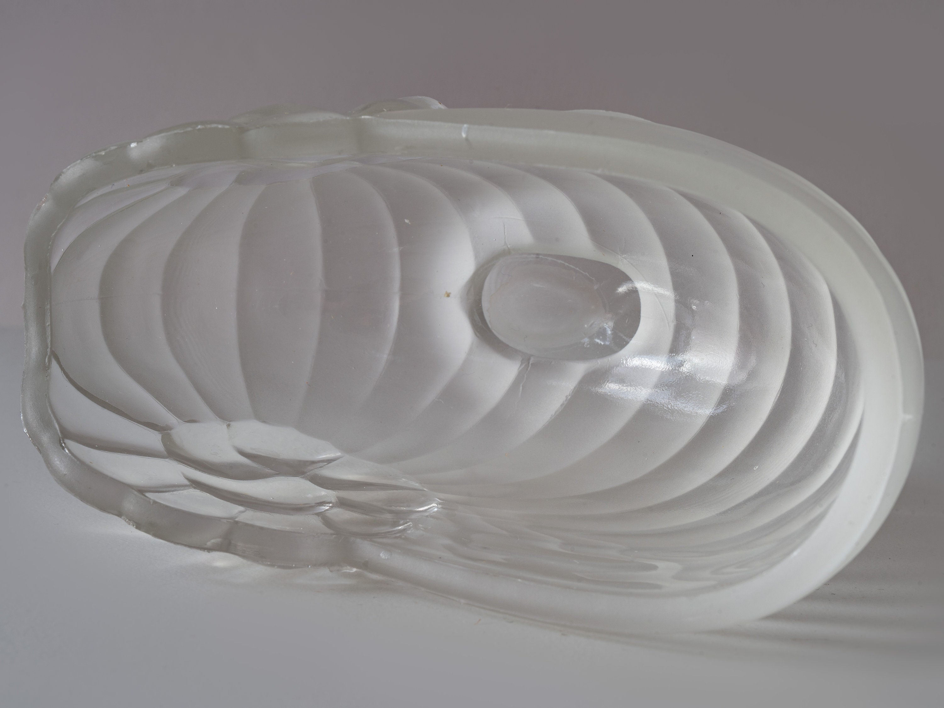 Satin Glass Nautilus Shell Vase, Vintage Art Nouveau Art Deco Style ...