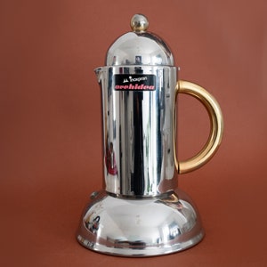 80s Italian Coffee Maker "inoxpran Orchidea Gold Line", Vintage ...