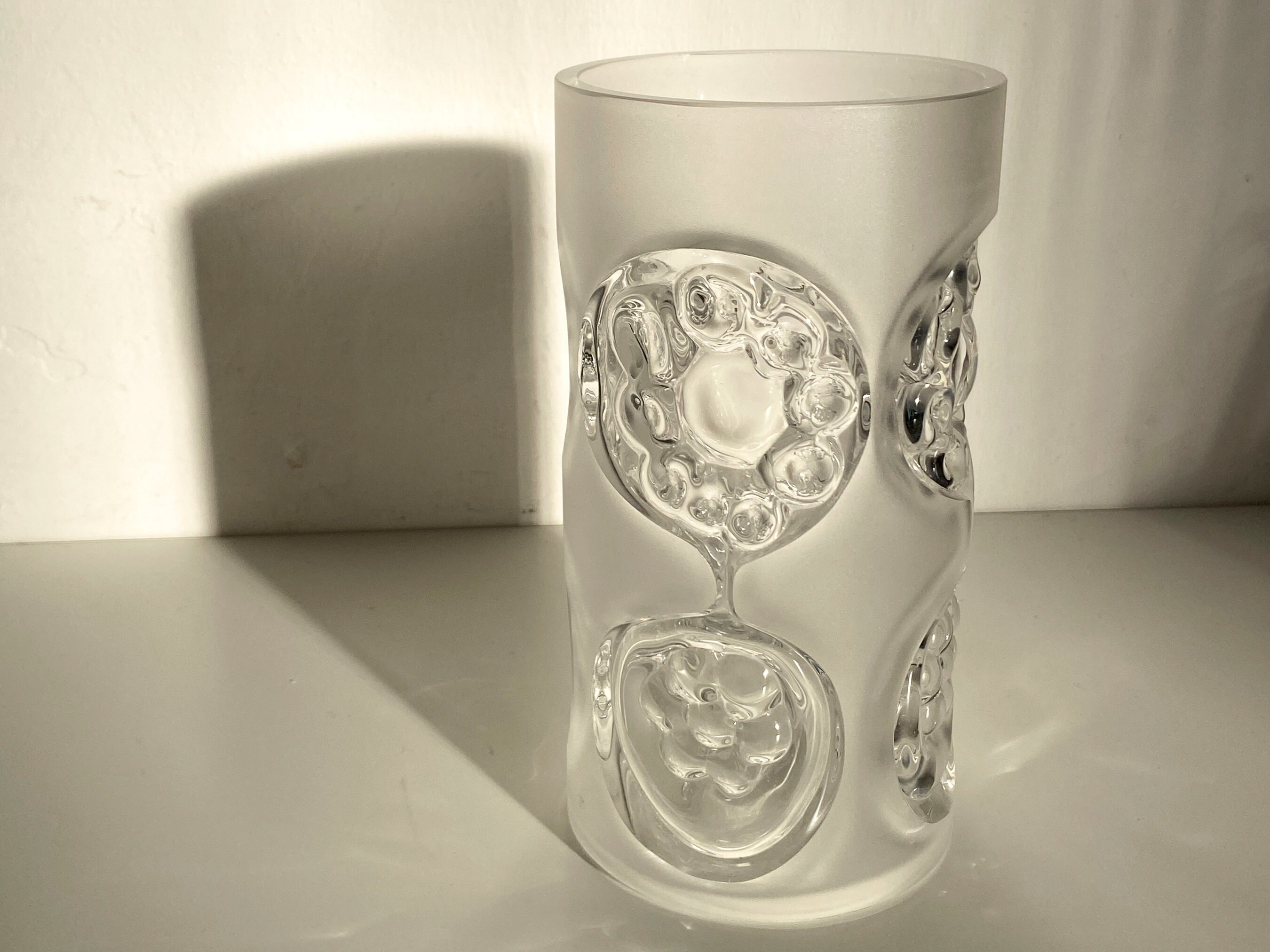 60s 70s PEILL&PUTZLER Cylinder Glass Vase Vintage Brutalist - Etsy