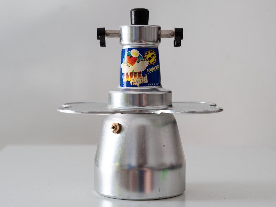 Vintage 4 Cups Italian Coffe Maker, Retro Caffè Rapid Espresso Maker ...