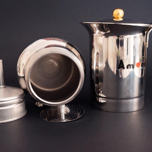 Vintage Italian "amore" Moka Pot, Stainless Still Stovetop Coffee Maker ...