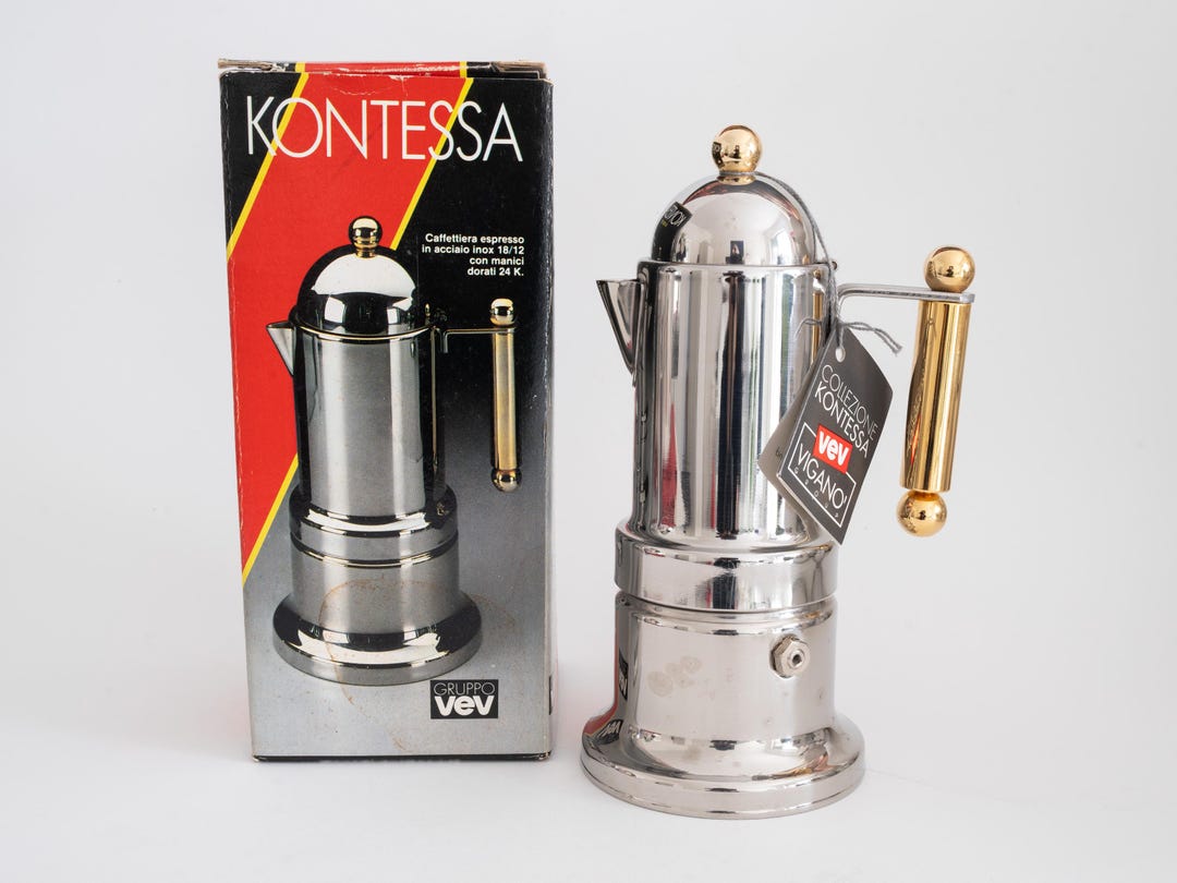 Vintage Vev Vigano Kontessa Italian Coffee Maker, Retro Mid Century ...