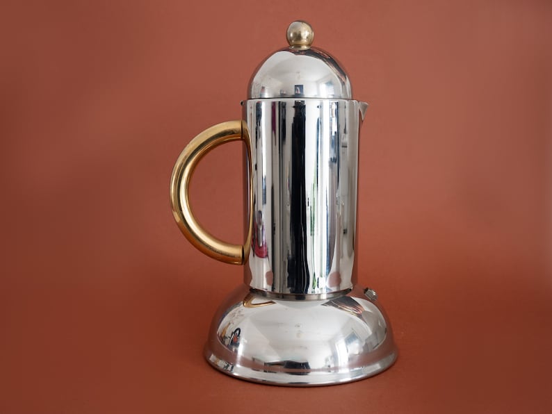 80s Italian Coffee Maker "inoxpran Orchidea Gold Line", Vintage ...