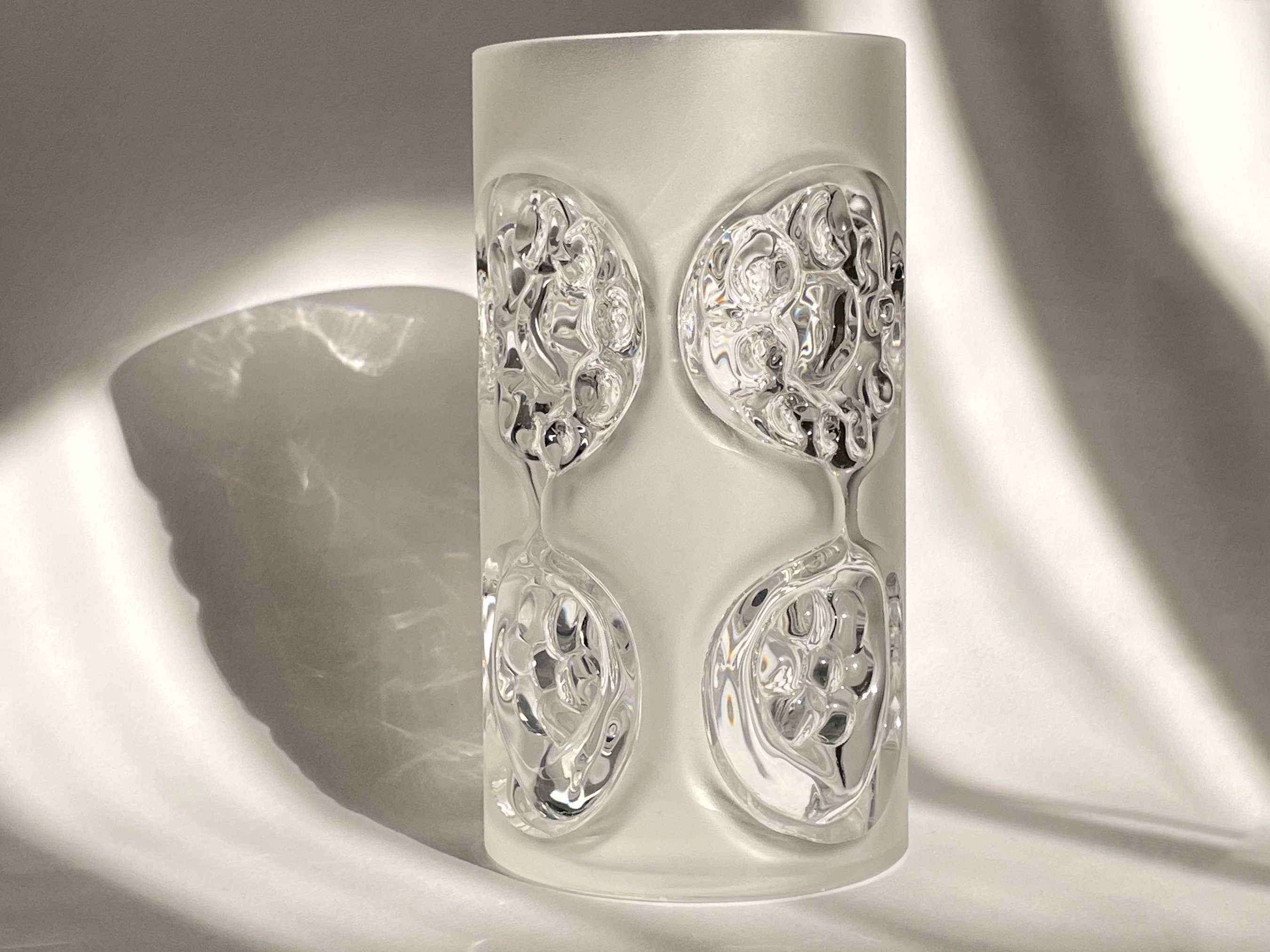 60s 70s PEILL&PUTZLER Cylinder Glass Vase Vintage Brutalist - Etsy