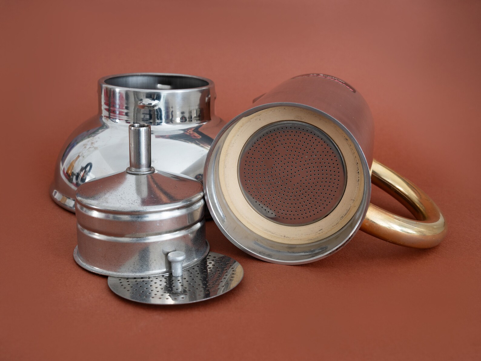 80s Italian Coffee Maker "inoxpran Orchidea Gold Line", Vintage ...