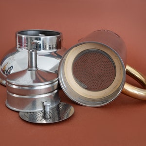 80s Italian Coffee Maker "inoxpran Orchidea Gold Line", Vintage ...