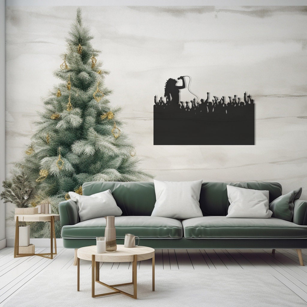 Concert Inspired Metal Wall Art, Singer in Action, Music Lovers ...
