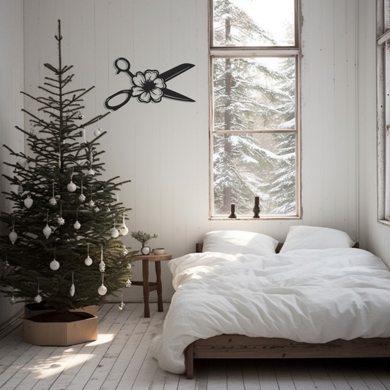 Unique Scissors, Flower Metal Wall Art, Scissor Imagery, Perfect for ...