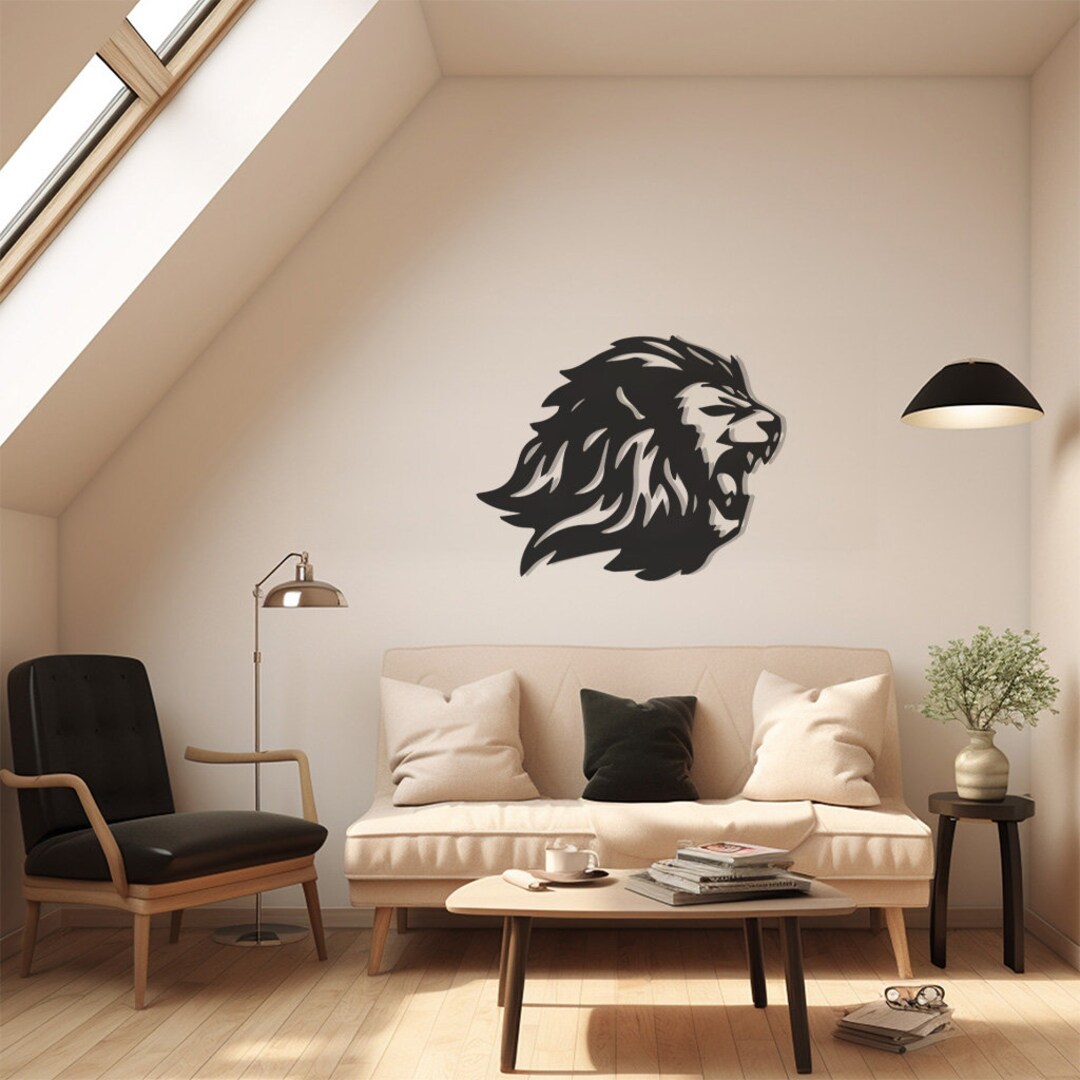 Majestic Lion Design, Metal Wall Art, Animal Love and Wildlife, Perfect ...