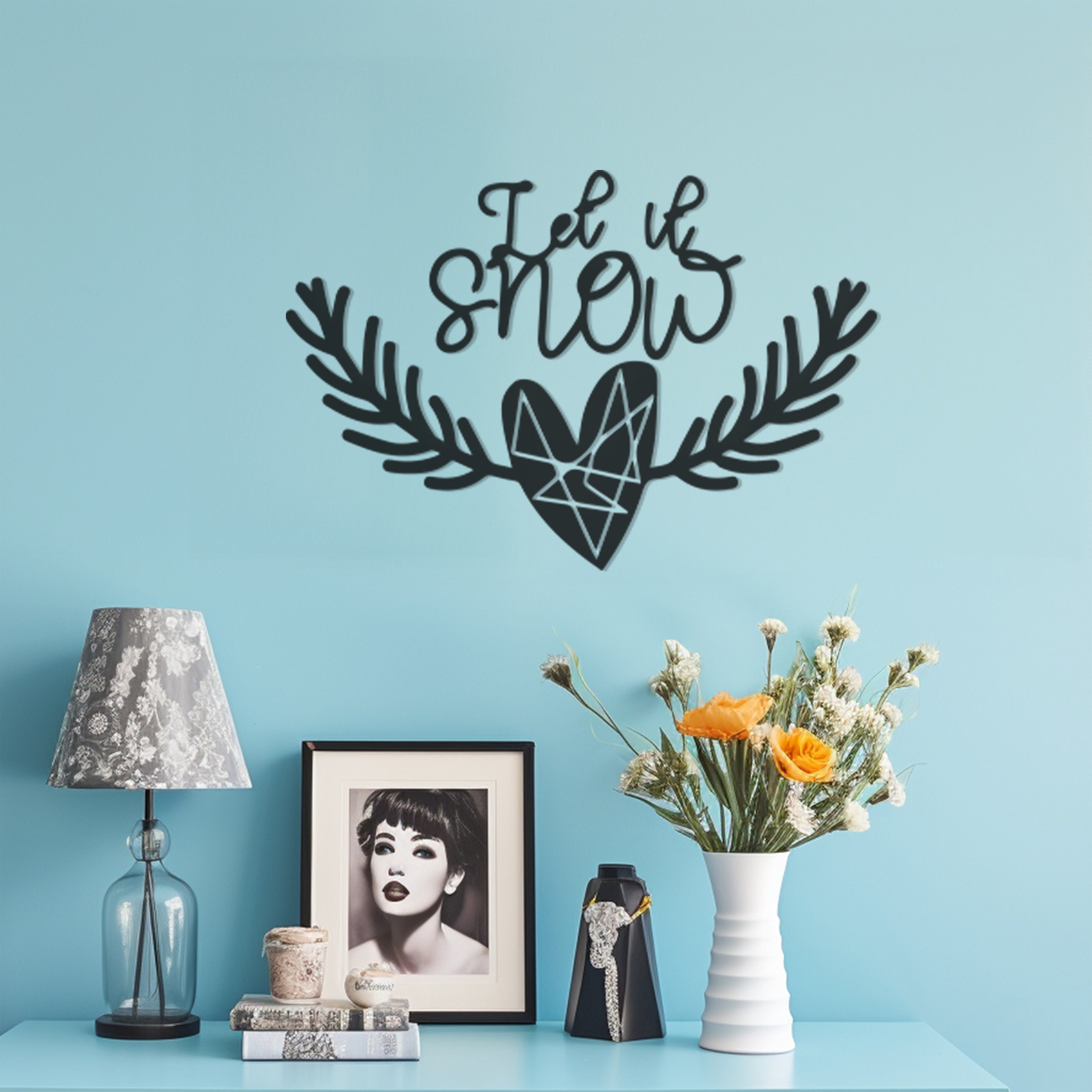 Sacred Heart Metal Sign, Weatherproof Wall Decor for Living Room ...