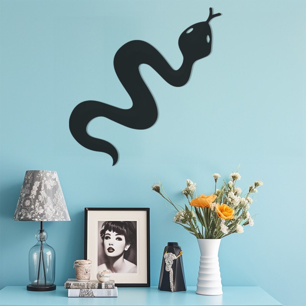 Mystical Serpent Inspired Metal Wall Art, Striking Snake Design ...