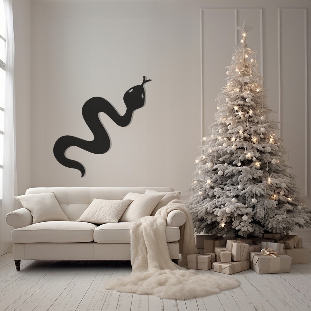Mystical Serpent Inspired Metal Wall Art, Striking Snake Design ...