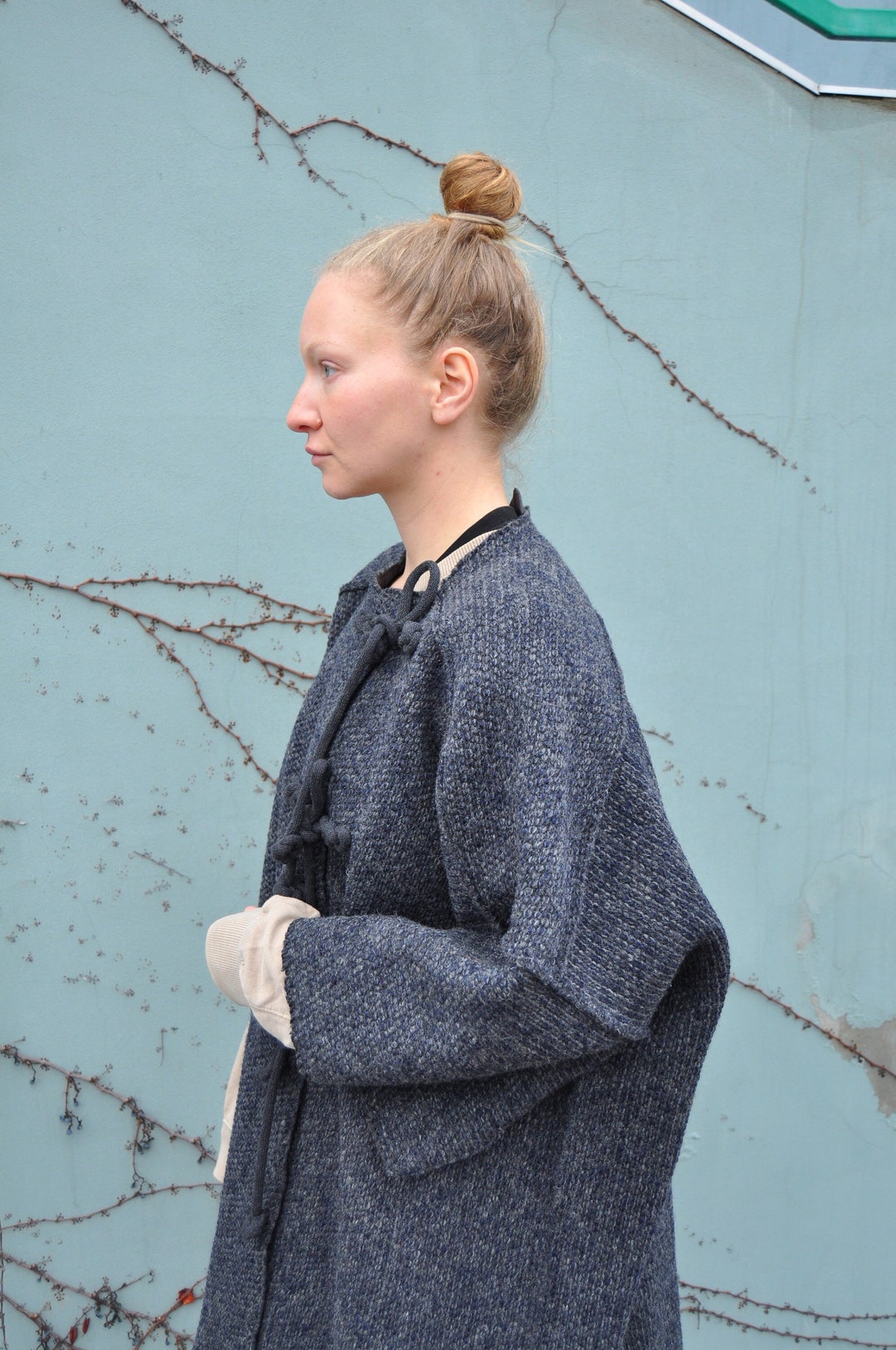 Indigo Blue Japan Style Coat on Strings - Etsy