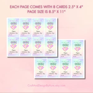 Printable Ring Pop Gem, Printable Valentine Card, Ring Pop Valentine ...