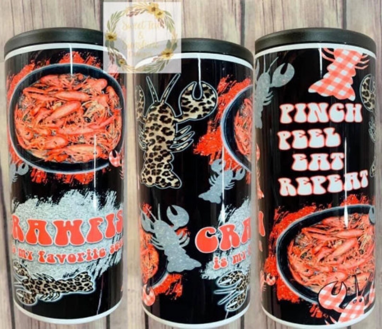 Crawfish Slim Can Cooler - Etsy