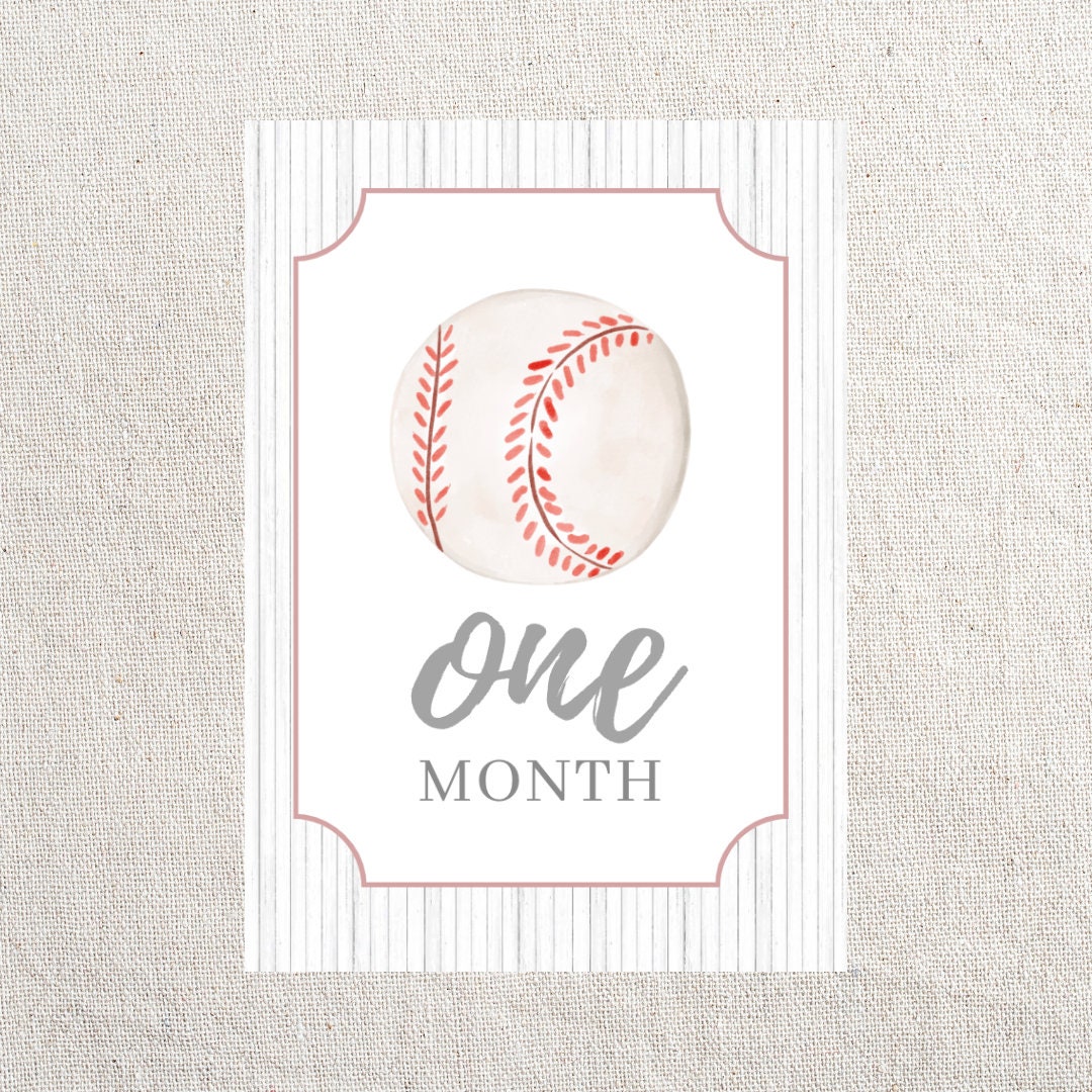 Baseball Baby Milestone Cards - Etsy