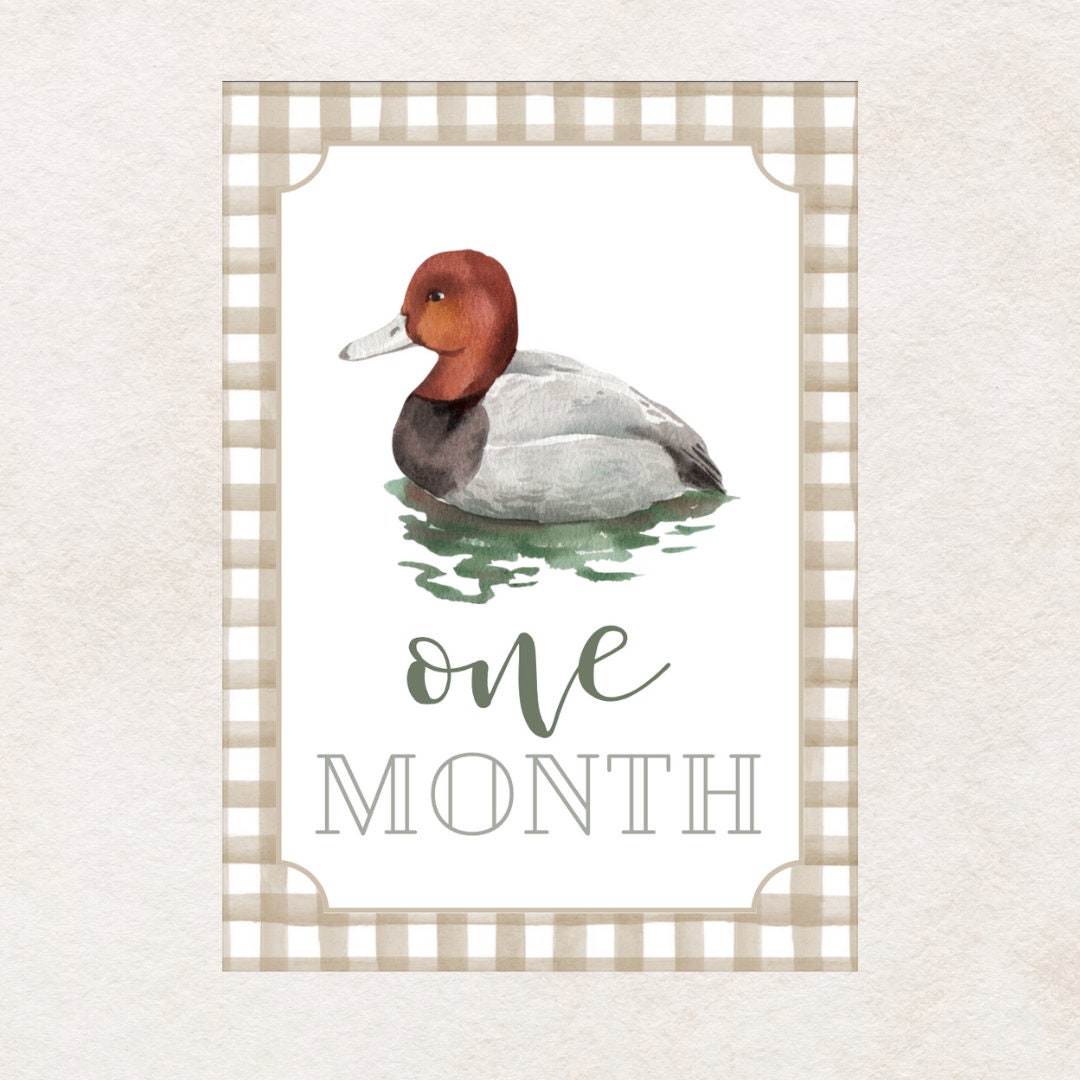 Mallard Printable Monthly Milestone Cards – Adorable Duck-themed Cards ...