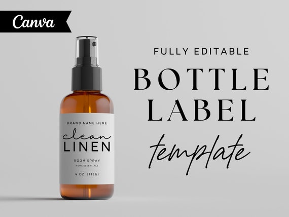 Room Spray Label Template Editable Product Label Template - Etsy
