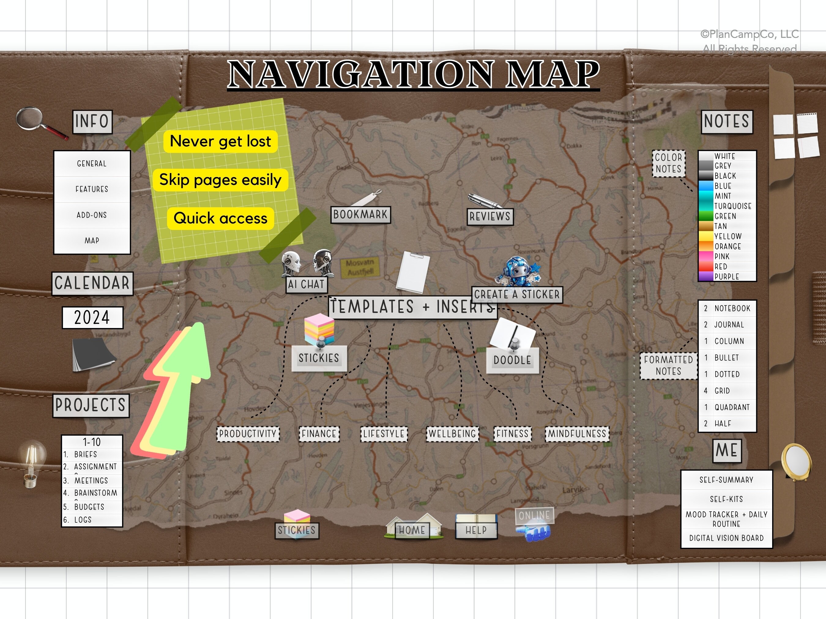 2024 Calendar Luxury Digital Planner for Minimalist Daily Planning With ...