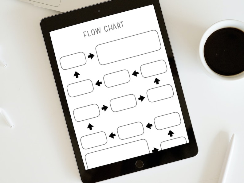 Flow Chart Digital Printable Planner Template - Etsy
