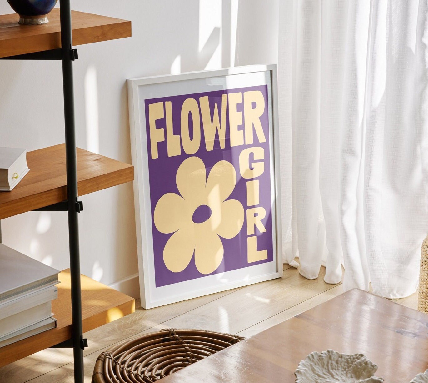 PRINTABLE DOWNLOAD Flower Girl Art Print Eclectic Dorm Decor Floral ...