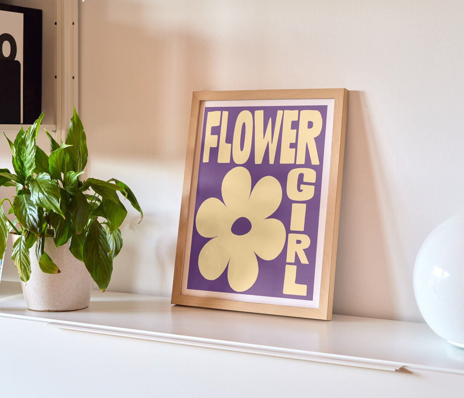 PRINTABLE DOWNLOAD Flower Girl Art Print Eclectic Dorm Decor Floral ...