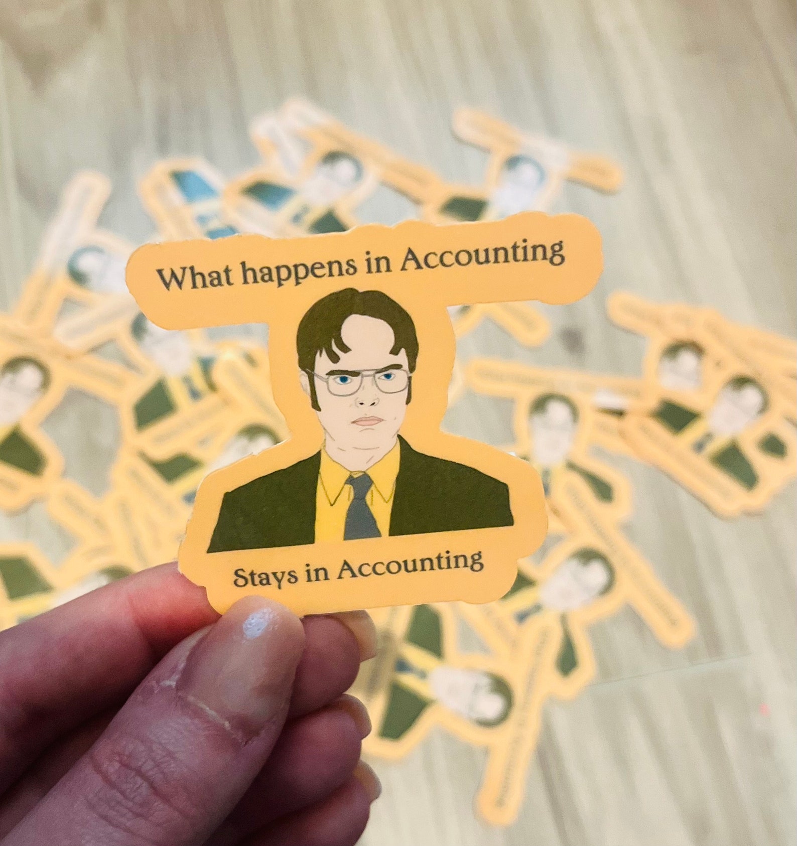 Funny the Office Accounting Dwight Sticker "what Happens in Accounting ...