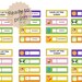 Digital Animals Days of the Week Labels, Instant PDF Download, Editable ...