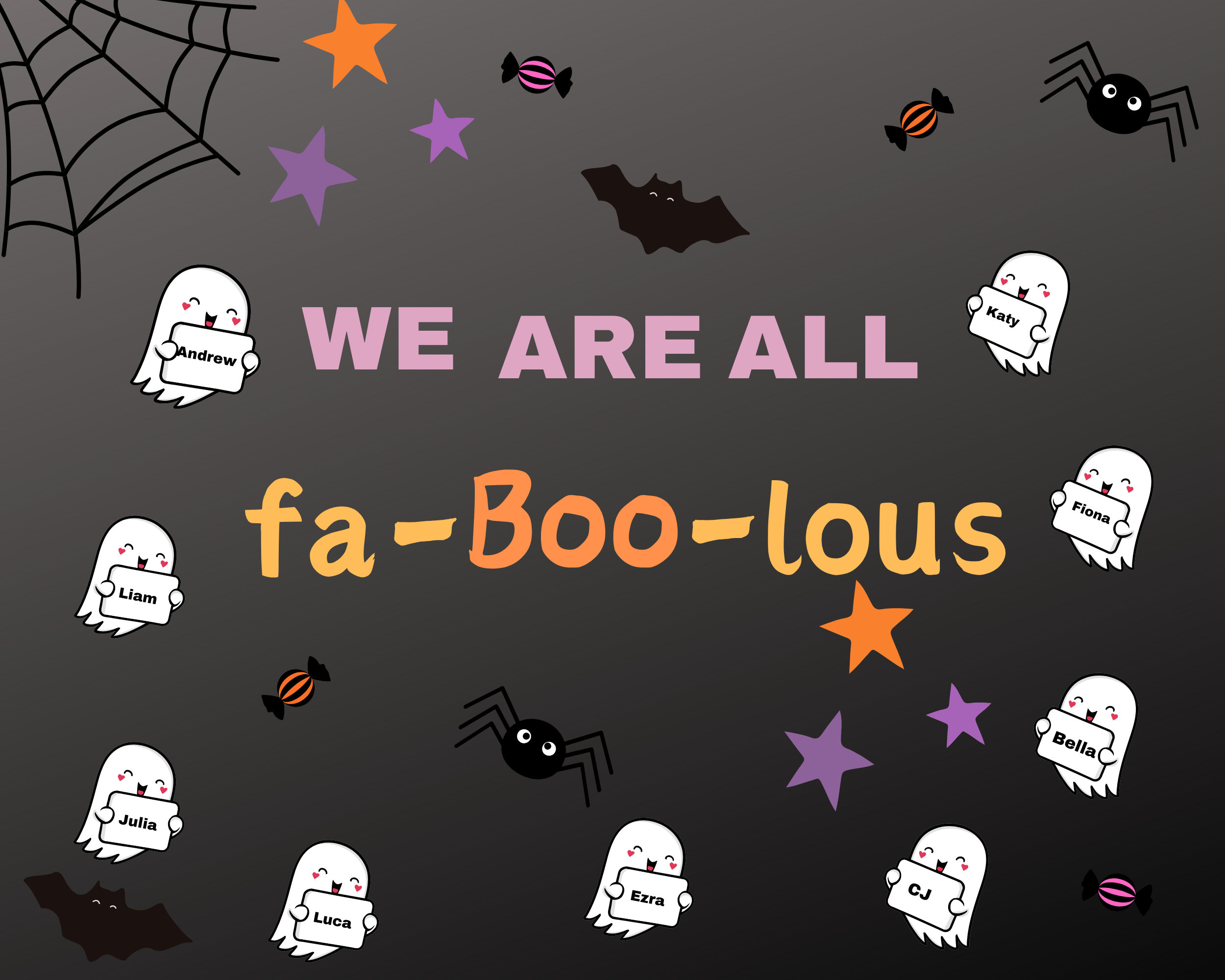 Digital Bulletin Board, Instant PDF Download, Classroom Decor, Fa-boo ...