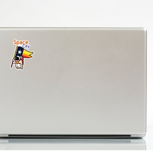 Houston Astros Space City Sticker, Astronaut Holding Flag, H-town ...
