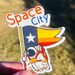 Houston Astros Space City Sticker, Astronaut Holding Flag, H-town ...