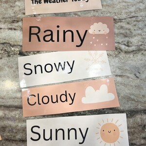 Digital Weather and Season Chart, Instant PDF Download, Classroom Decor ...