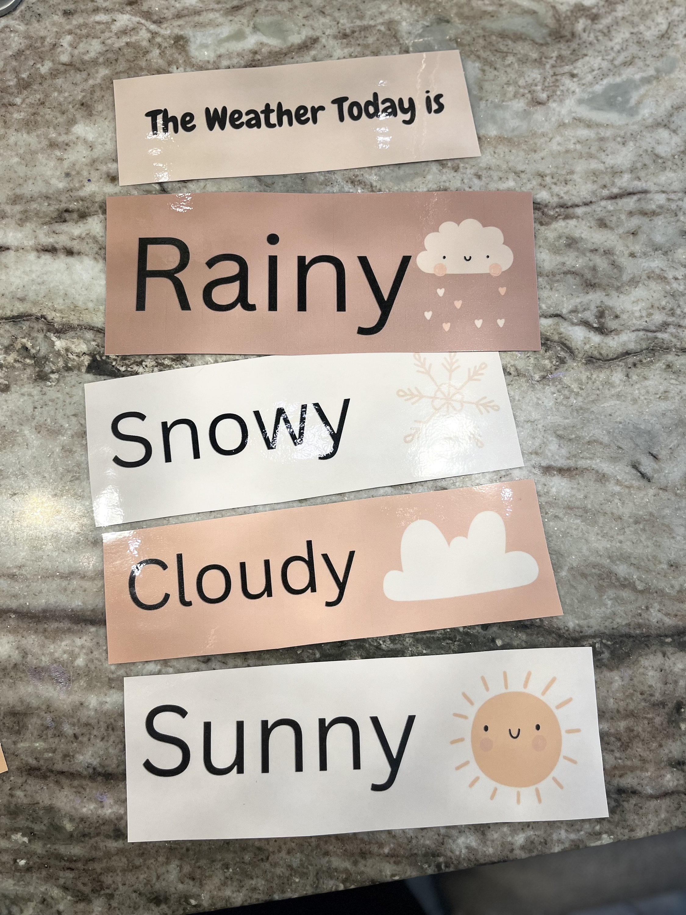 Digital Weather and Season Chart, Instant PDF Download, Classroom Decor ...