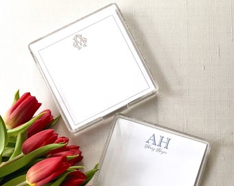 Personalized Notepad in Acrylic Holder - Etsy