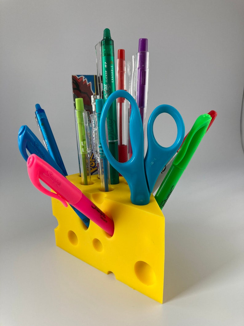 Cheese Silicone Pen Pencil Ruler Holder Mouse Eraser School Stationery ...