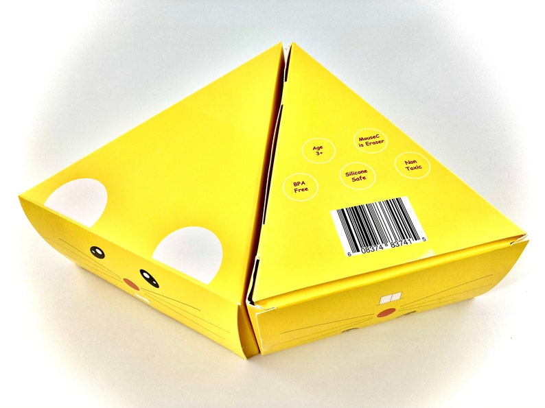 Cheese Silicone Pen Pencil Ruler Holder Mouse Eraser School Stationery ...