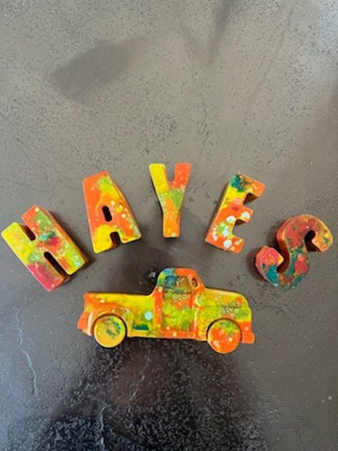 PERSONALIZED CRAYONS for Kids, Custom Name Crayons, Orange and Yellow ...
