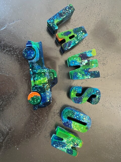 PERSONALIZED CRAYONS for Kids, Custom Name Crayons, Blue and Green Set ...