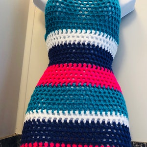 Crochet Mesh Dress With Ruffle and Matching Ruffle Hat - Etsy