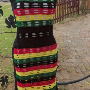Rasta Halter Crochet Dress - Etsy