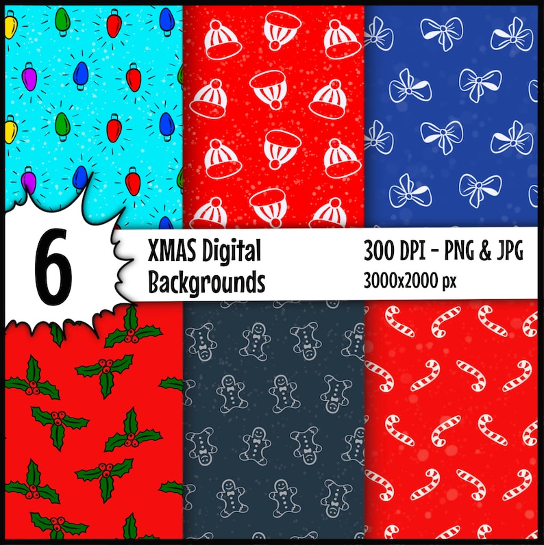 Christmas Digital Background-printable Paper-trees-scrapbook-holiday ...